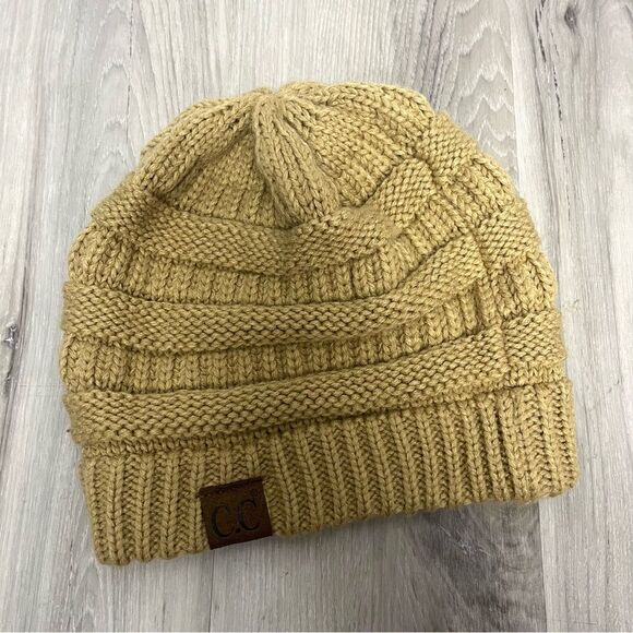 C.C | Accessories | Cc Hat Womens Os Mustard Yellow Knitbeanie | Poshmark